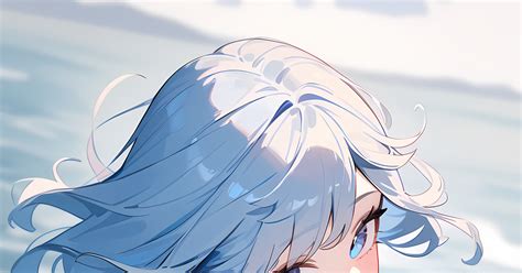 Aiイラスト 青髪jkちゃん るこらのイラスト Pixiv