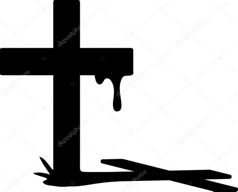 Cross Silhouette Clip Art Cross Silhouette — Stock Vector © Plut