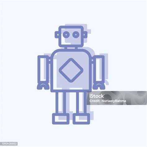 아이콘 로봇 공학 데이터 분석 기호에 적합합니다 두 가지 톤 스타일 편집 가능한 간단한 디자인 디자인 템플릿 벡터 간단한 기호
