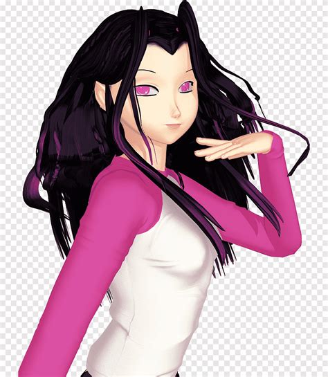Estatuilla de ilustración de mangaka de pelo marrón pelo negro lanza anime púrpura marrón png