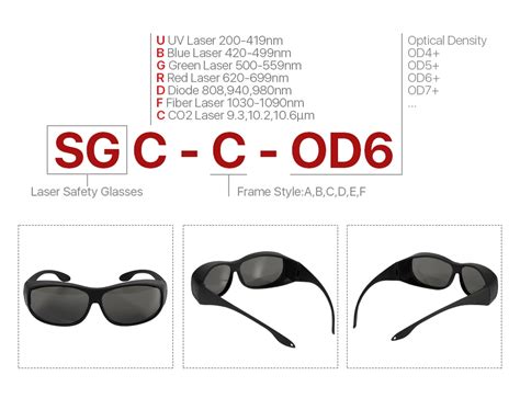 Cloudray 10600nm Style C Laser Safety Goggles Od6 Ce Protective Goggles