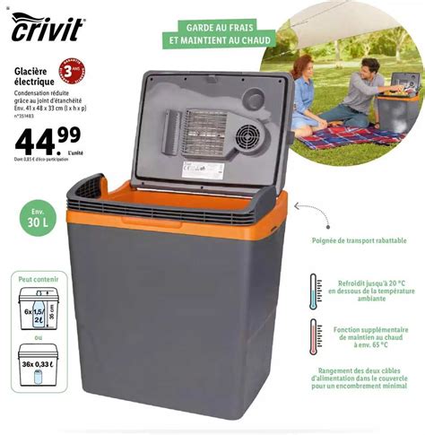Promo Glacière électrique Crivit Chez Lidl Icataloguefr
