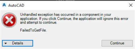 Error Failedtogetfile When Opening A Vault Project In Autocad Plant D