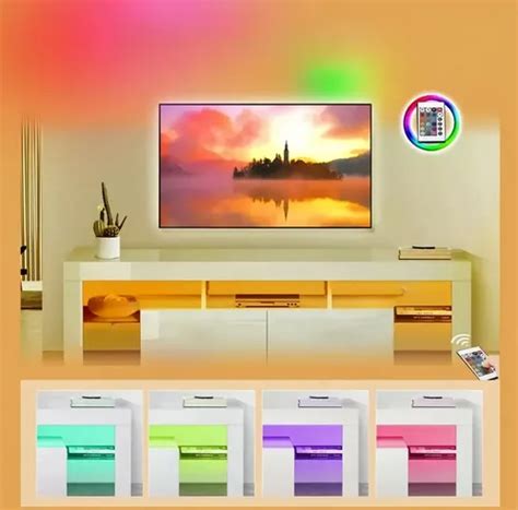 Mueble Mesa Para Tv Moderno Minimalista Con Luz Led 160cm Envío Gratis
