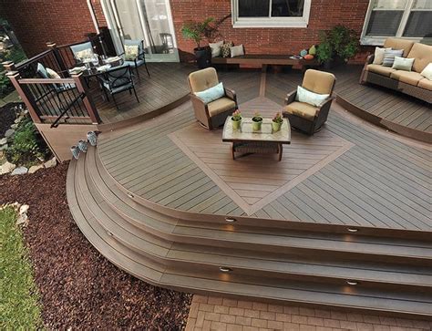 Deck Design Ideas Diagonal Inlay Pattern Diy Deck Decks Backyard