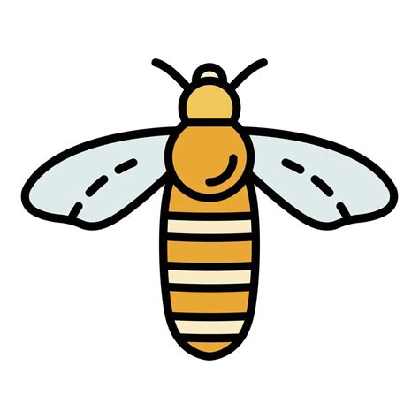 Bee Icon Color Outline Vector 15678056 Vector Art At Vecteezy