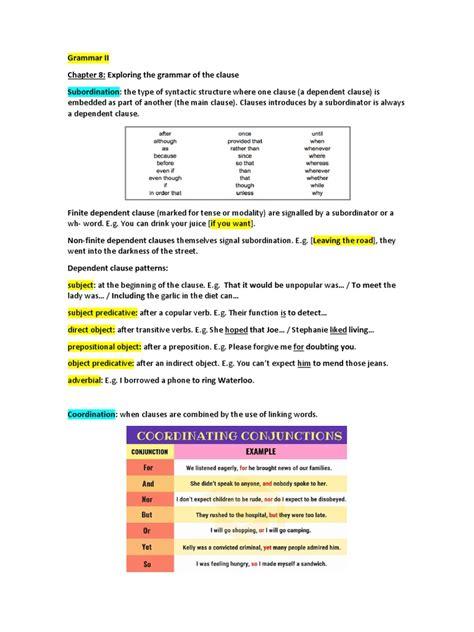 Chapter 8 Pdf Clause Grammatical Number