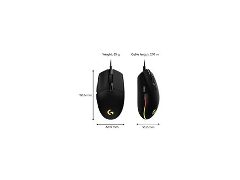 Logitech G203 Lightsync Black 6 Buttons Gaming Mouse