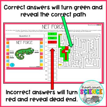 Net Force Digital Task Cards Maze By Brower Power Science TpT