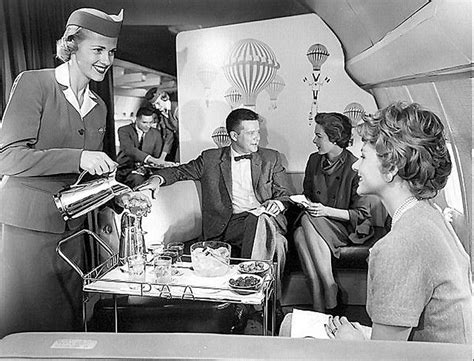 1959 Boeing 707 First Class Lounge Jet Age Vintage Airlines Pan Am