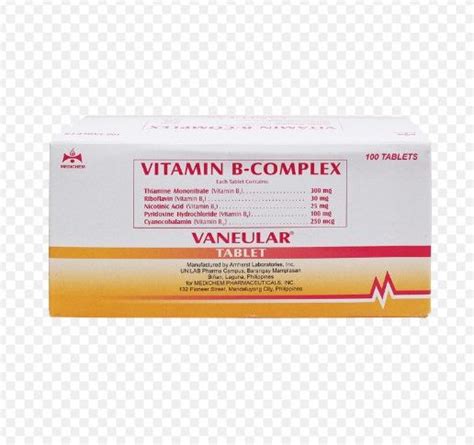 Vaneular Vitamin B Complex 100 Tablets Lazada Ph