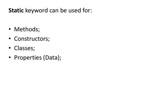 Constructors Method Overloading C Properties This Keyword Static