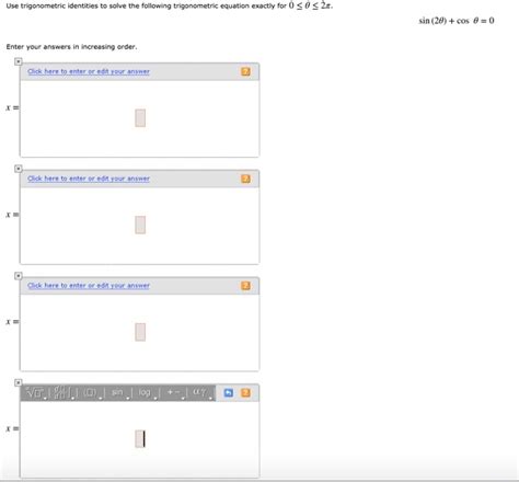 Solved Use Trigonometric Identities To Solve The Following