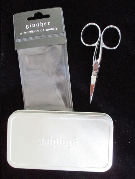 Scissors Sale Gingher G 4 Embroidery Scissors With Metallic Case 25 Off Etsy