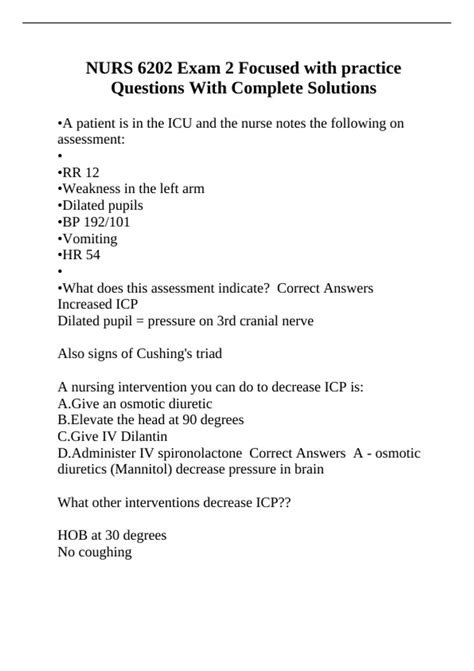 Nurs 6202 Exam 2 Focused With Practice Questions With Complete Solutions Nurs 6202 Stuvia Us