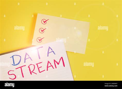 Conceptual Hand Writing Showing Data Stream Concept Meaning Sequence