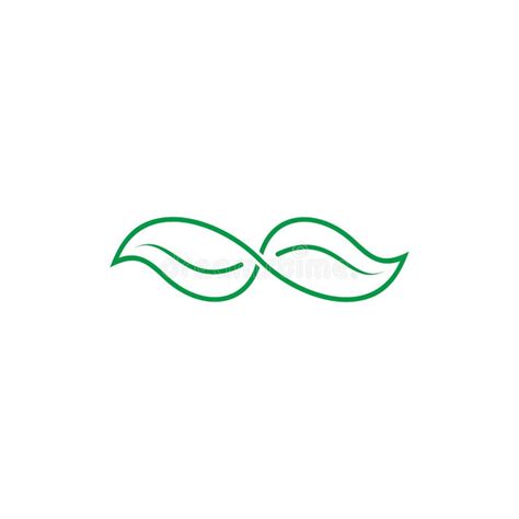 Infinity Green Leaf Organic Food Symbol Logo Vector Stock Vector