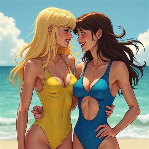 Illyana Rasputin Kisses Kitty Pryde Magik And Shadowcat At The Beach