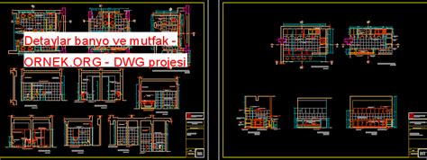 Detaylar Banyo Ve Mutfak Dwg Projesi Autocad Projeler
