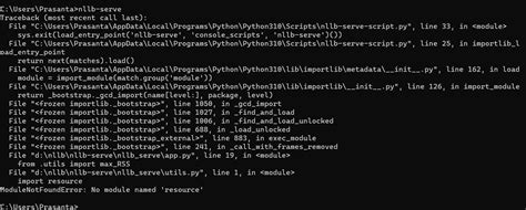 No Module Named Resource · Issue 2 · Thammegowdanllb Serve · Github