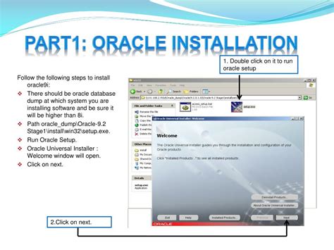 Ppt Installation Process For Oracle Products Powerpoint Presentation