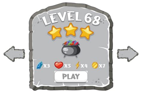 Free Vector Game Element Template Design Set