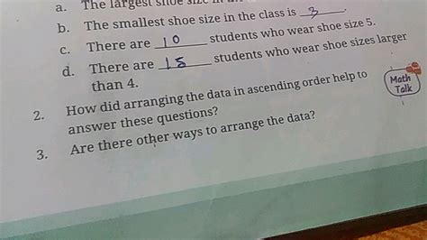 How Did Arranging The Data In Ascending Order Help To Answer These Questi