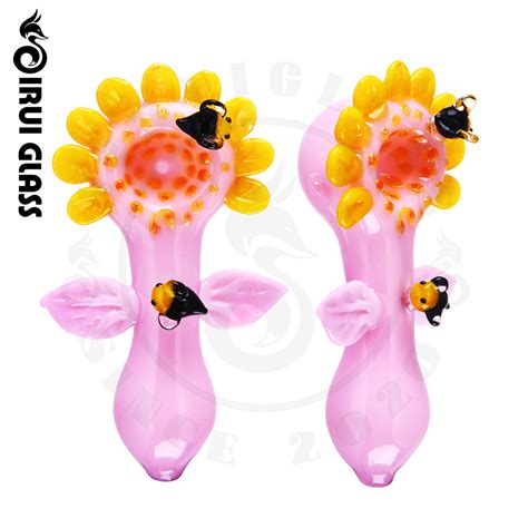 Sirui Glass Smoking Hand Pipe Bubbler Clear Glass Smoking Pipe Dab Rig