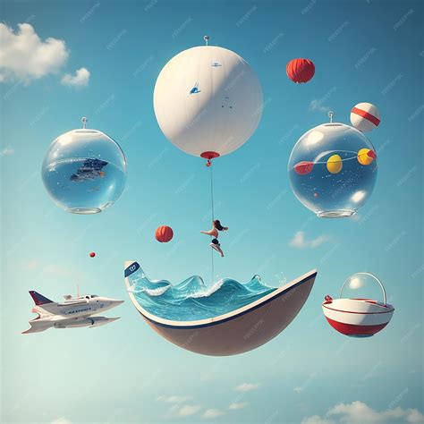 Premium Ai Image Floating Objects