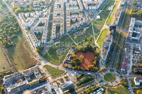 Luftaufnahme Karlsruhe Moderne Wohnbebauung Am Citypark Stadtpark