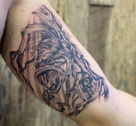 Bass Fishing Tattoos Designs