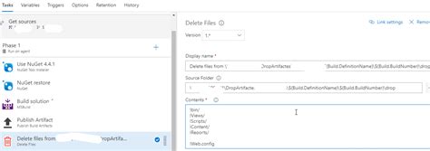 Azure Devops TFS Include Files And Folders Within The Delete Files Task Stack Overflow