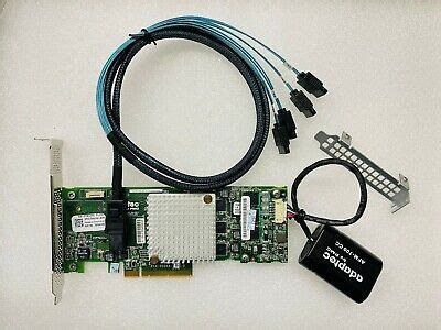 Adaptec ASR Gb S RAID Controller Card W Battery SFF SATA Cables EBay
