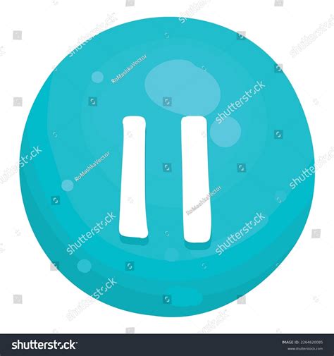 Pause Button Progressbar Bright Different Form Stock Vector Royalty