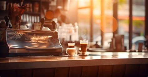 Coffee Cafe Bar Stable Coffee Espresso Bar Wallpaper Stock