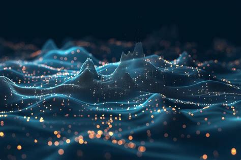 Dynamic Particle Flow In A Digital Space Background Premium Ai Generated Image