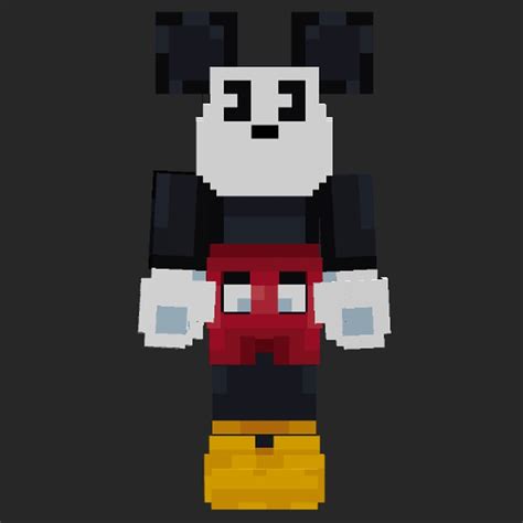 Mickey Mouse 3d Skin For The Figura Mod Minecraft Mod