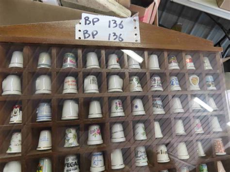 100 Thimble Collection In Showcase