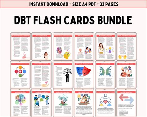 Dbt Mega Bundle Dbt Skills Dbt Workbook Therapy Worksheet