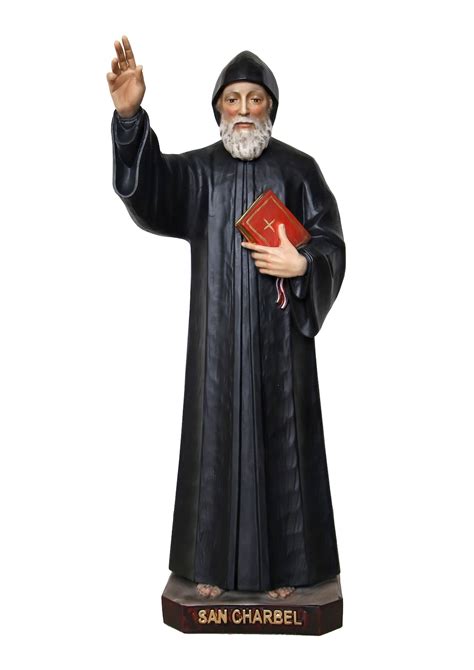 Resin Statue Of St Charbel Mackhluf Cm 40 Suitable For Indoor And
