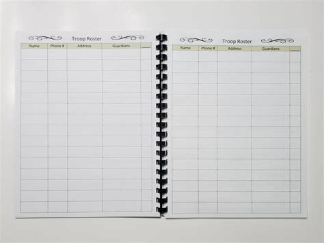 Troop Planner Rosters Calendars Trackers And Notes All In Etsy