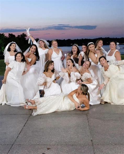 When The Bridesmaids Pull Up In Wedding Dresses For The Bachelorette