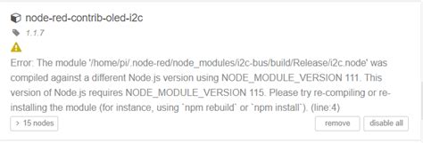 node module version 115 general node red forum