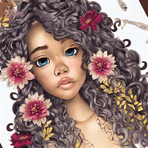 Intricately Rendered Brown Skinned Beauty · Creative Fabrica