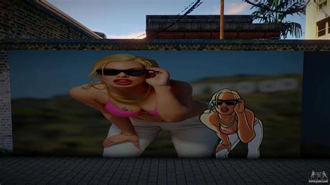 3d Girl Mural For Gta San Andreas