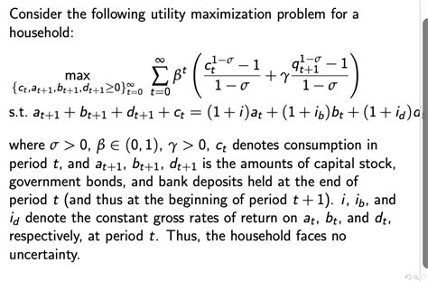 Solved Consider The Following Utility Maximization Problem