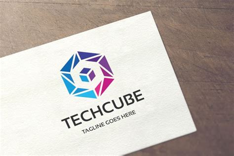 Techcube Logo Template Logo Templates Logo Branding Design