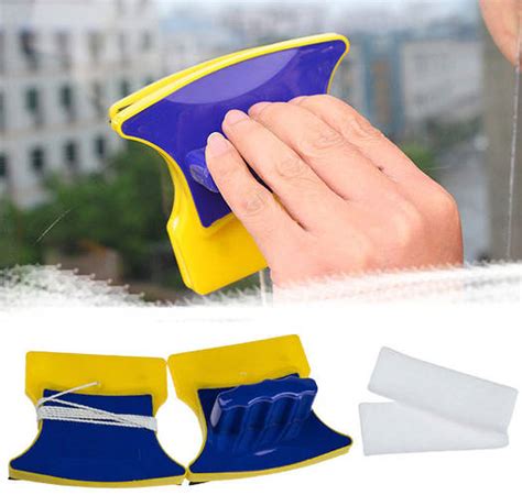 Двухсторонняя магнитная щетка для мытья окон Double Sided Glass Cleaner ...