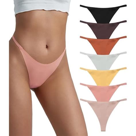 Lot De 7 Strings Femme Sans Couture Tanga Respirant Couleurs Multiples Couleurs Multiples