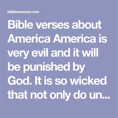 The Words Bible Verses About America America Is Very Evil And It Will